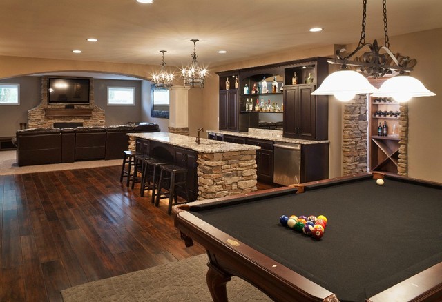 21 Beautiful Traditional Basement Designs
